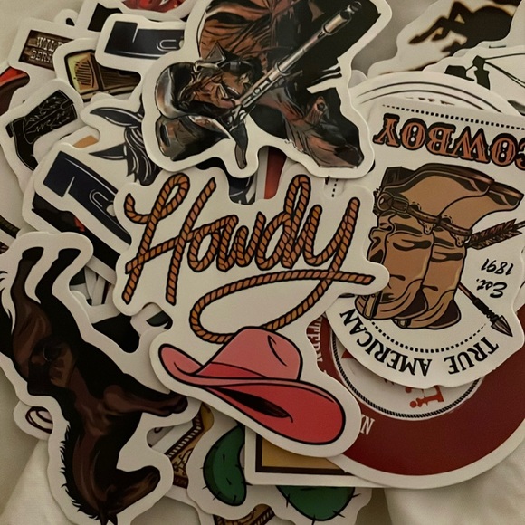 Office | 44 Cowboy Themed Glossy Stickers | Poshmark